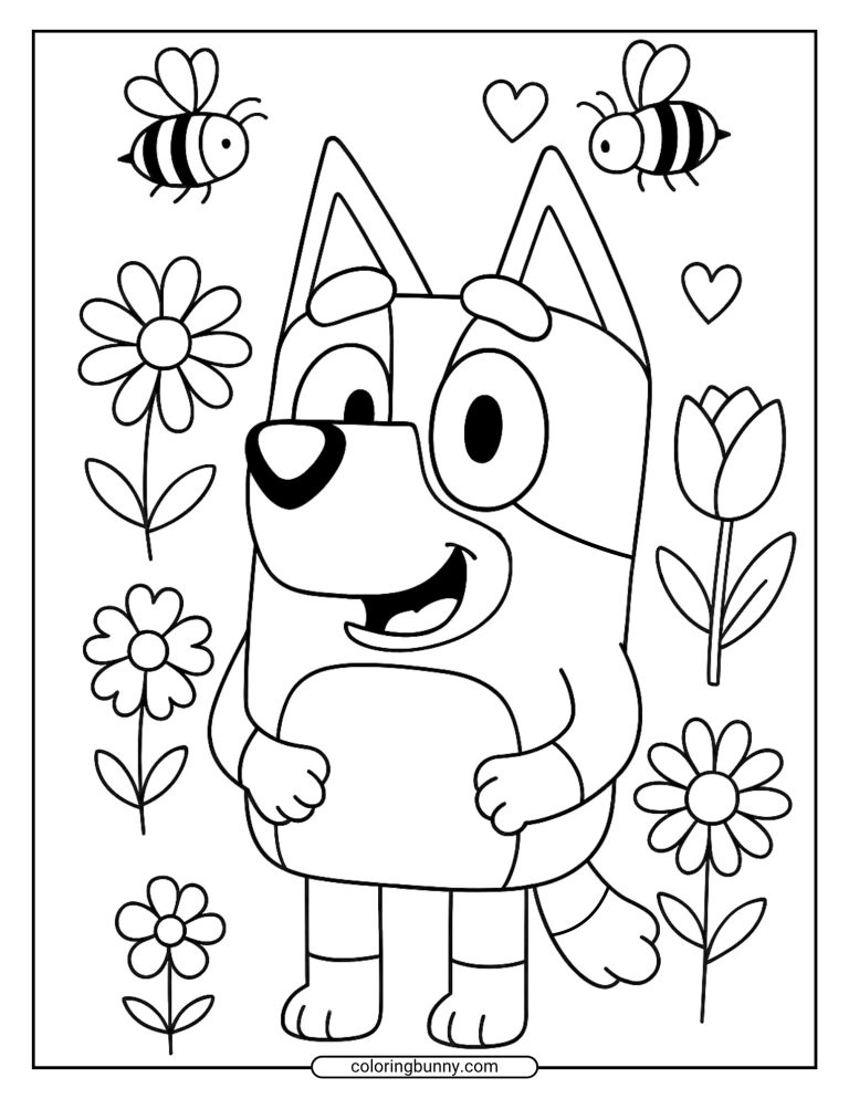 67 Bluey Coloring Pages (Free PDF Printables) For Kids