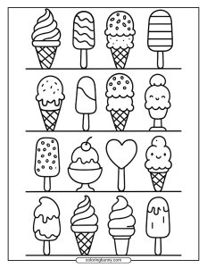 Ice Cream Coloring Pages (52 Free Printable PDFs)