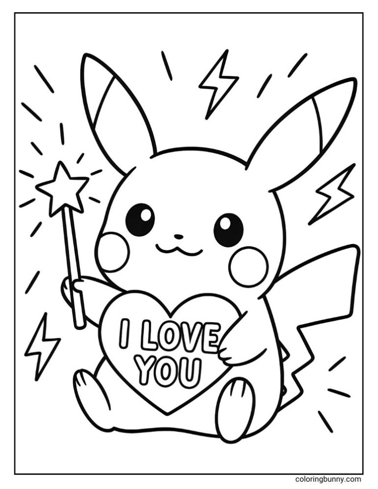 Pikachu Coloring Pages (50 Free Printable PDFs) For Kids and Adults