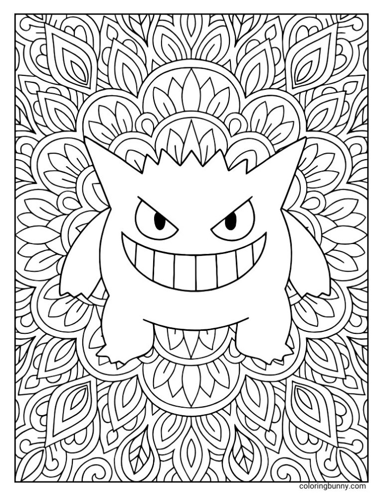 Gengar Coloring Pages (36 Free Printable PDFs)