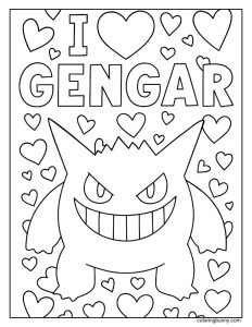 Gengar Coloring Pages (36 Free Printable PDFs)