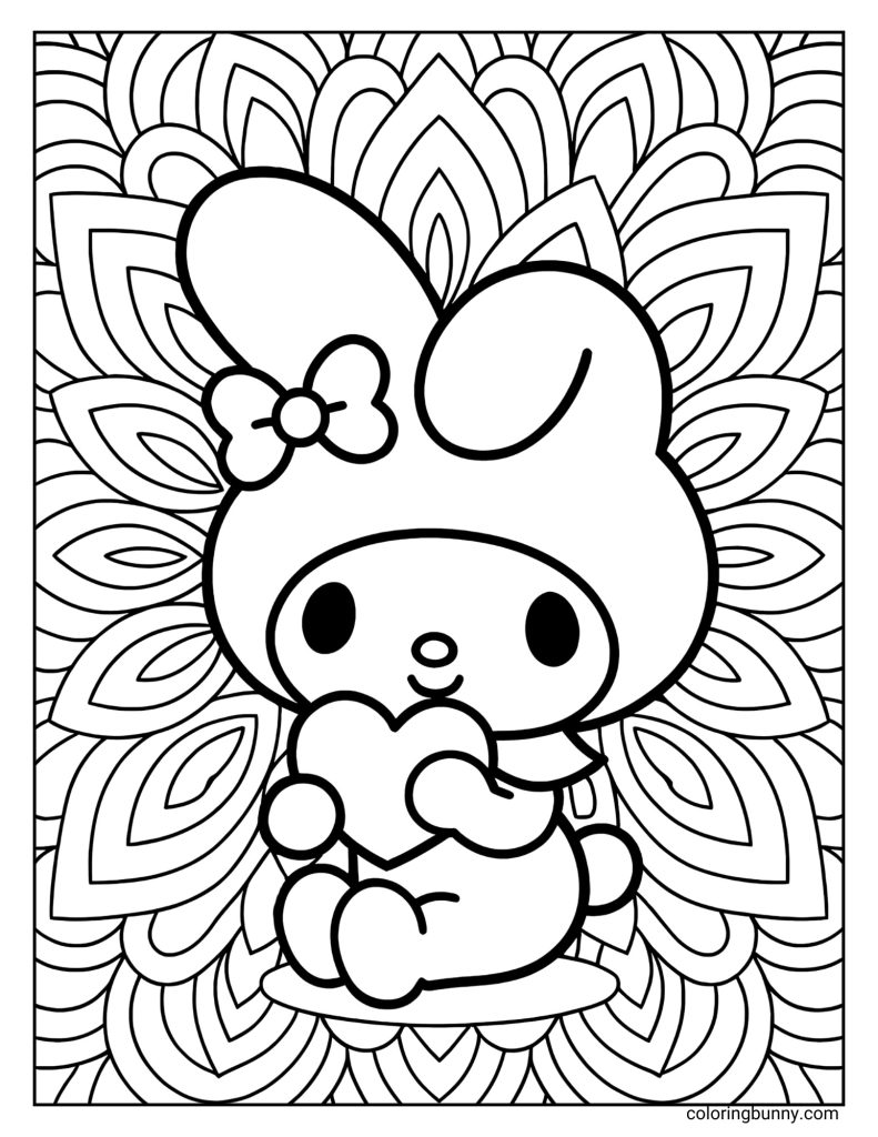 My Melody Coloring Pages (47 Free Printable PDFs)