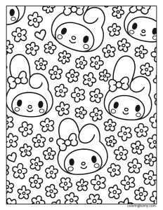 My Melody Coloring Pages (47 Free Printable PDFs)