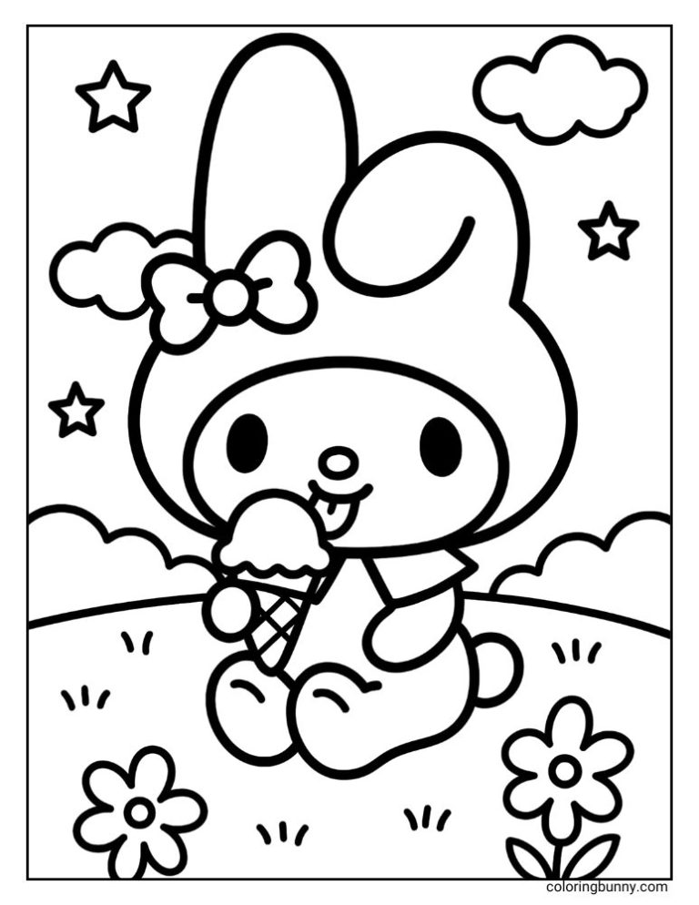 My Melody Coloring Pages (47 Free Printable PDFs)