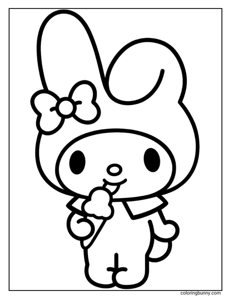 My Melody Coloring Pages (47 Free Printable PDFs)
