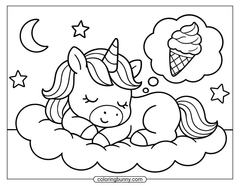 Baby Unicorn Coloring Pages (42 Free Printable PDFs)