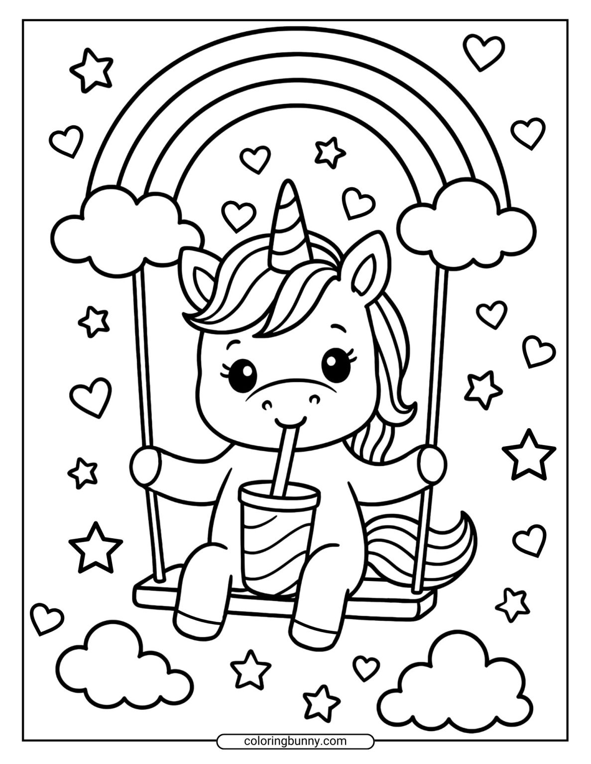 Baby Unicorn Coloring Pages (42 Free Printable PDFs)