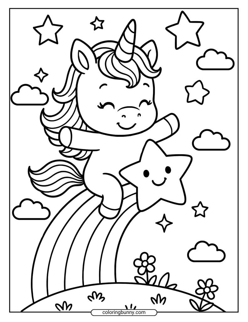 Baby Unicorn Coloring Pages (42 Free Printable PDFs)