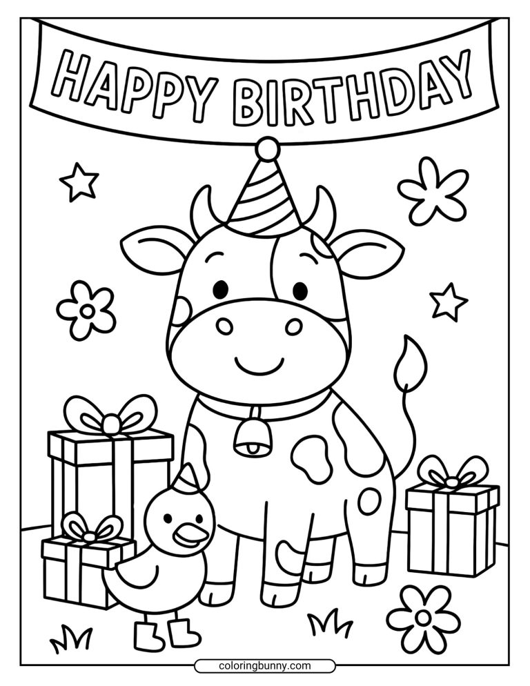 Cow Coloring Pages (46 Free Printable PDFs)
