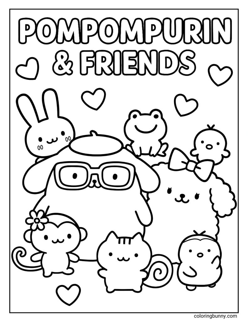 Pompompurin Coloring Pages (30 Free Printable PDFs)