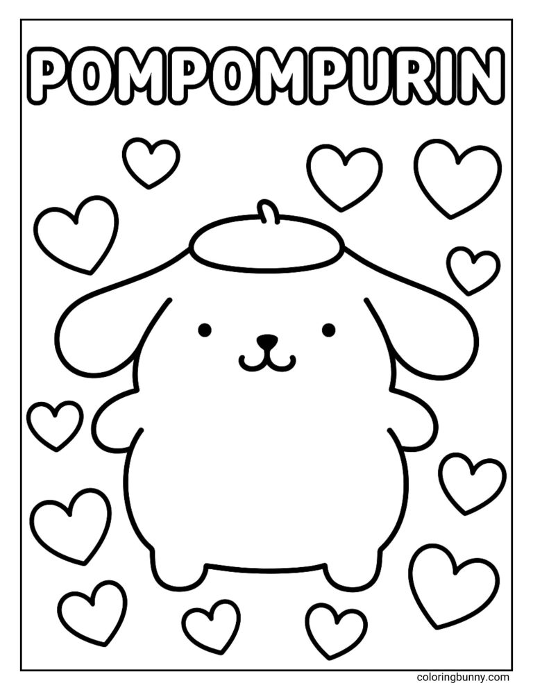 Pompompurin Coloring Pages (30 Free Printable PDFs)