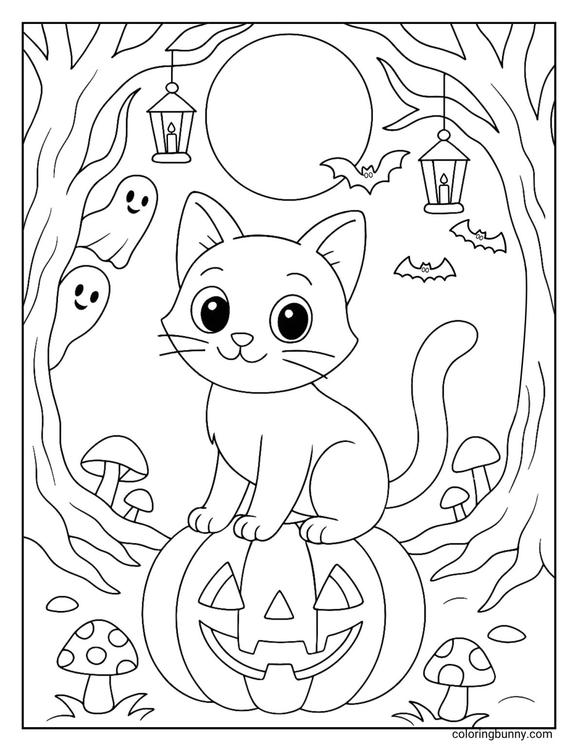 Cat Halloween Coloring Pages (26 Free Printable PDFs)