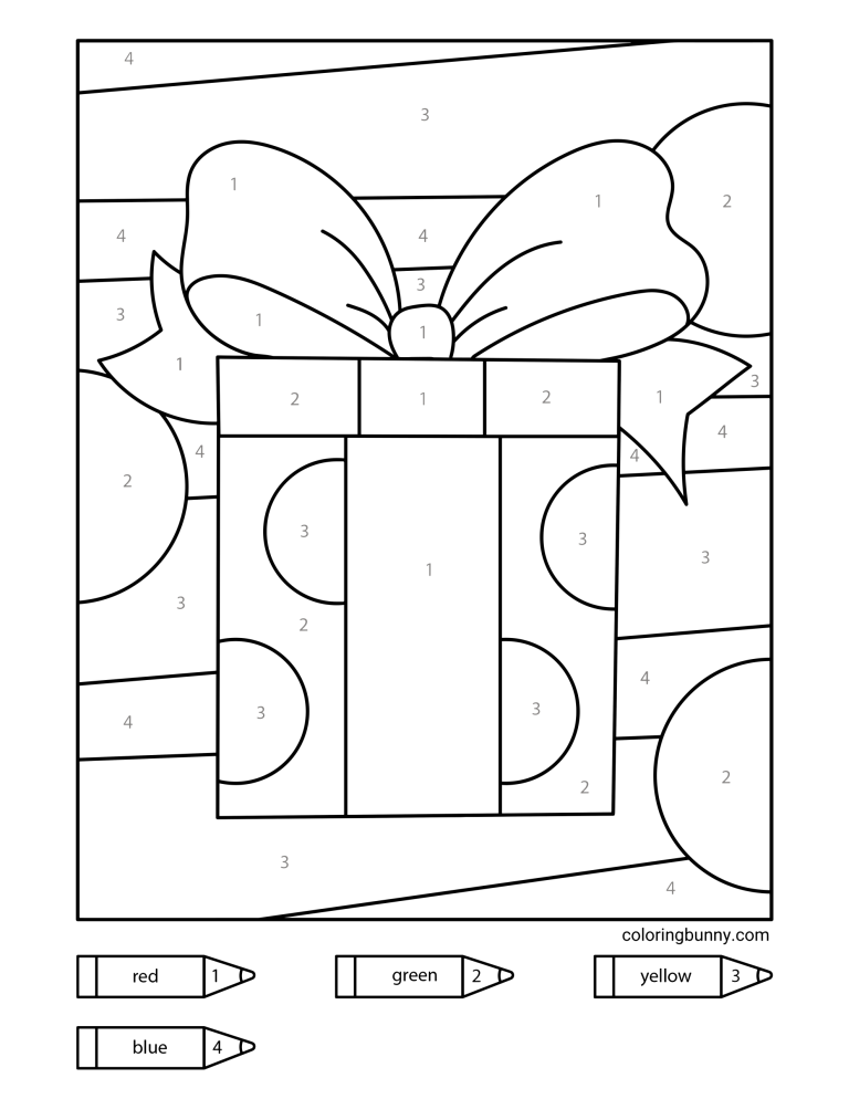 Christmas Color by Number Coloring Pages (20 Free Printable PDFs)