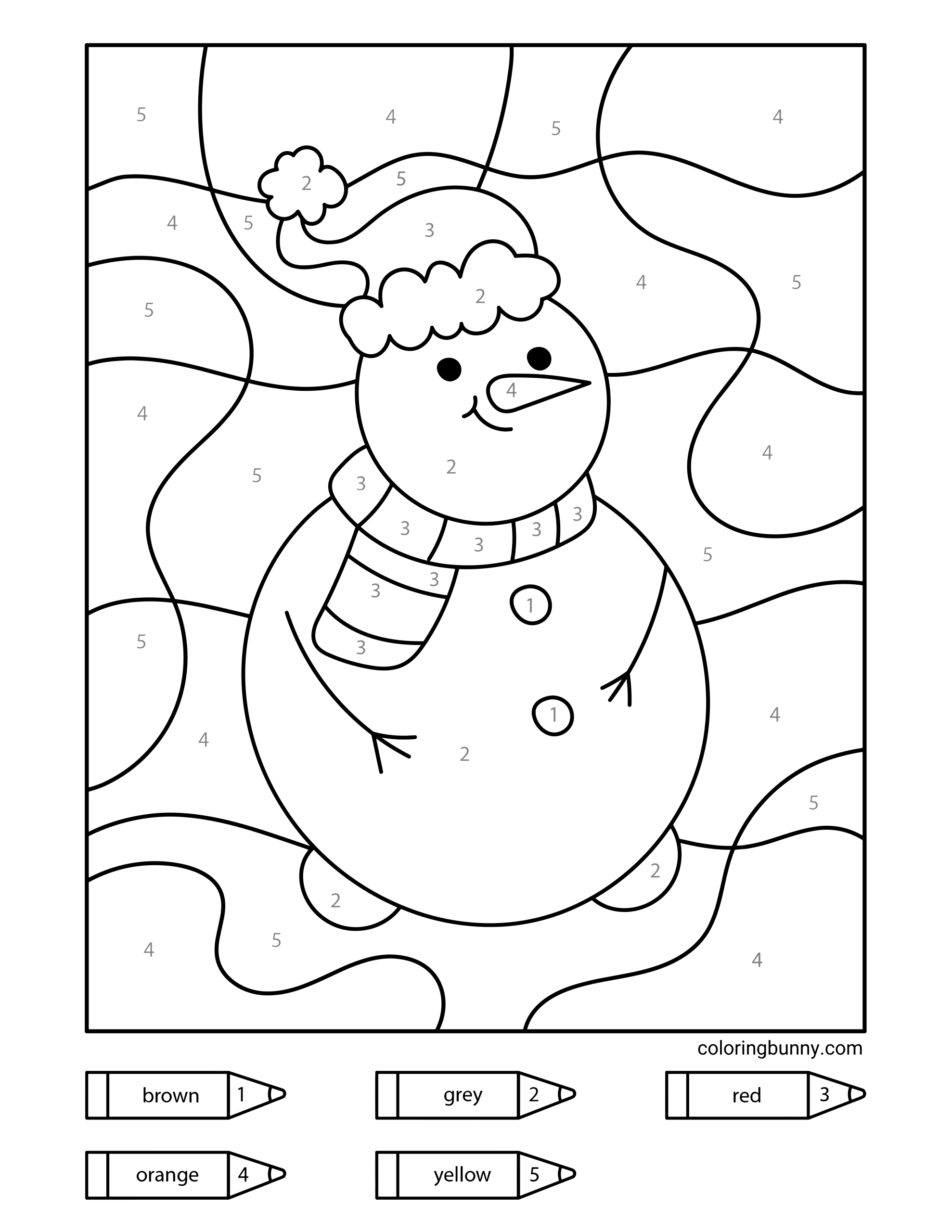 Christmas Color by Number Coloring Pages (20 Free Printable PDFs)