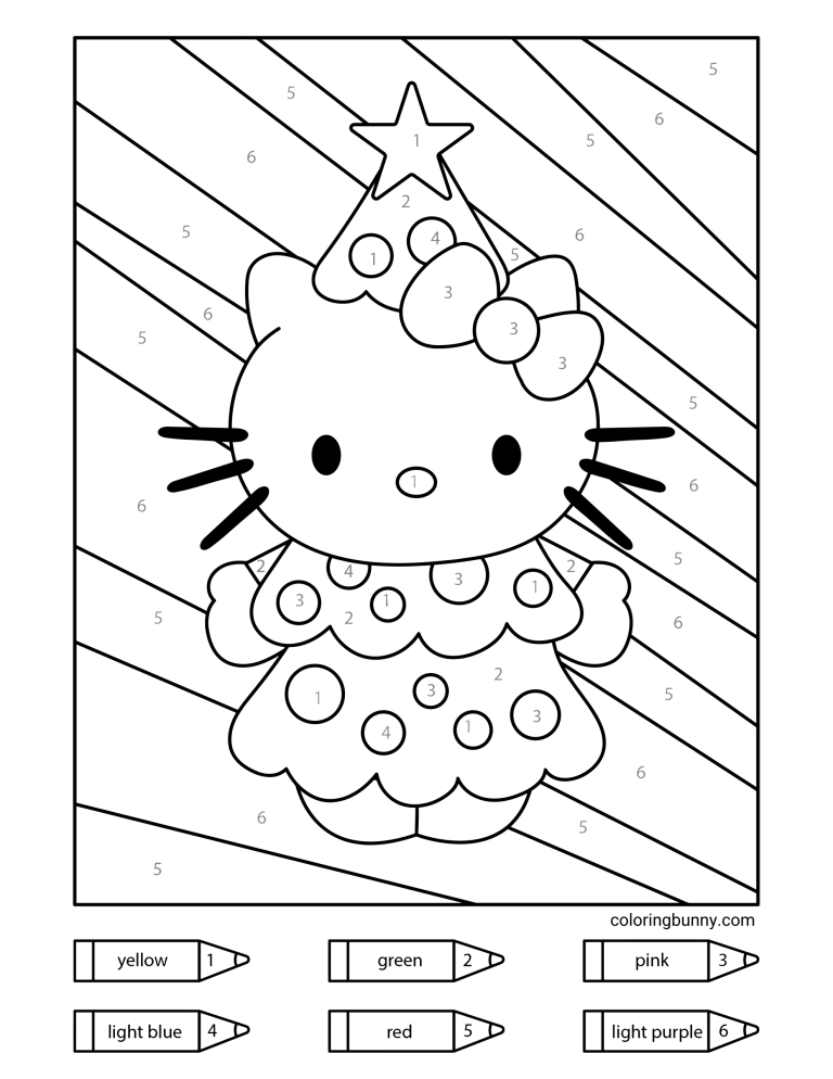 Christmas Color by Number Coloring Pages (20 Free Printable PDFs)