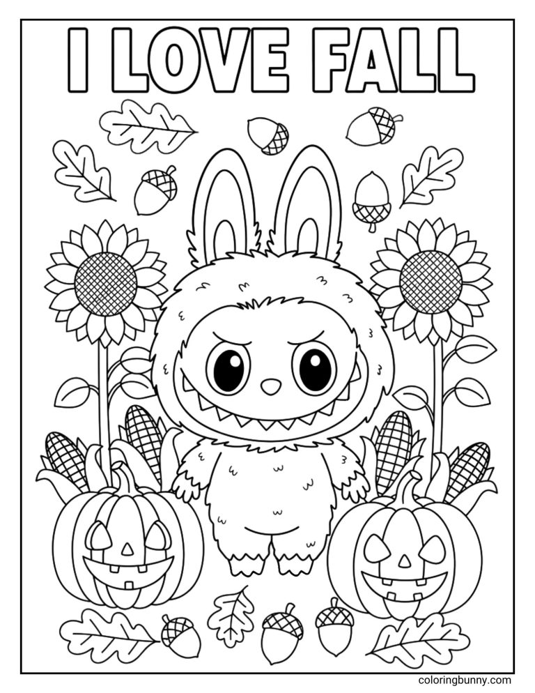 Labubu Fall Coloring Pages (23 Free Printable PDFs)