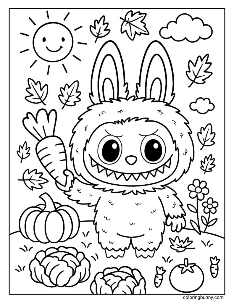 Labubu Fall Coloring Pages (23 Free Printable PDFs)