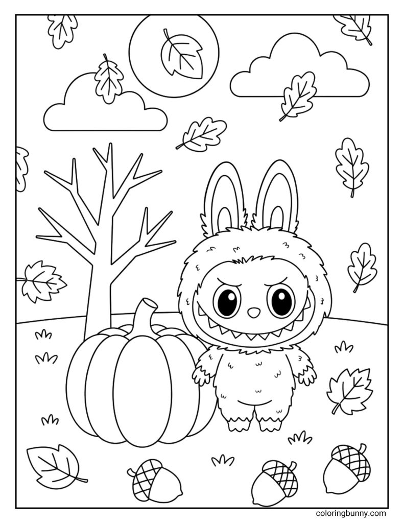 Labubu Fall Coloring Pages (23 Free Printable PDFs)