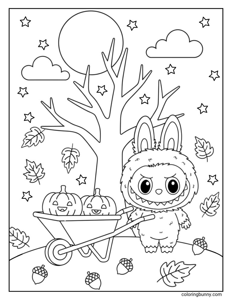 Labubu Fall Coloring Pages (23 Free Printable PDFs)