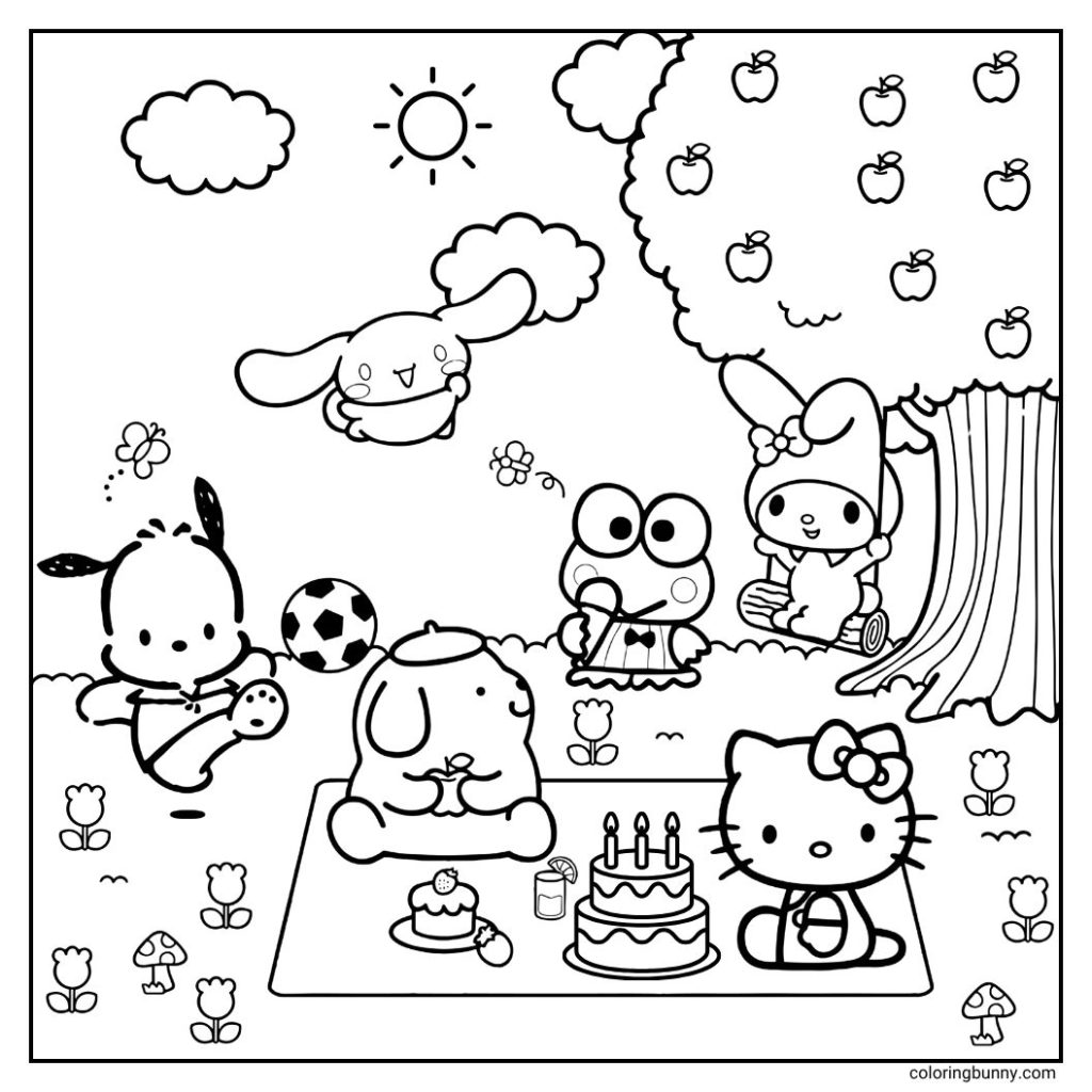 Sanrio Coloring Pages (80 Free PDFs) With Hello Kitty and Friends