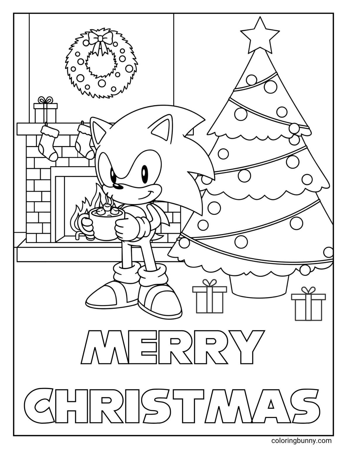 Sonic Christmas Coloring Pages (24 Free Printable PDFs)
