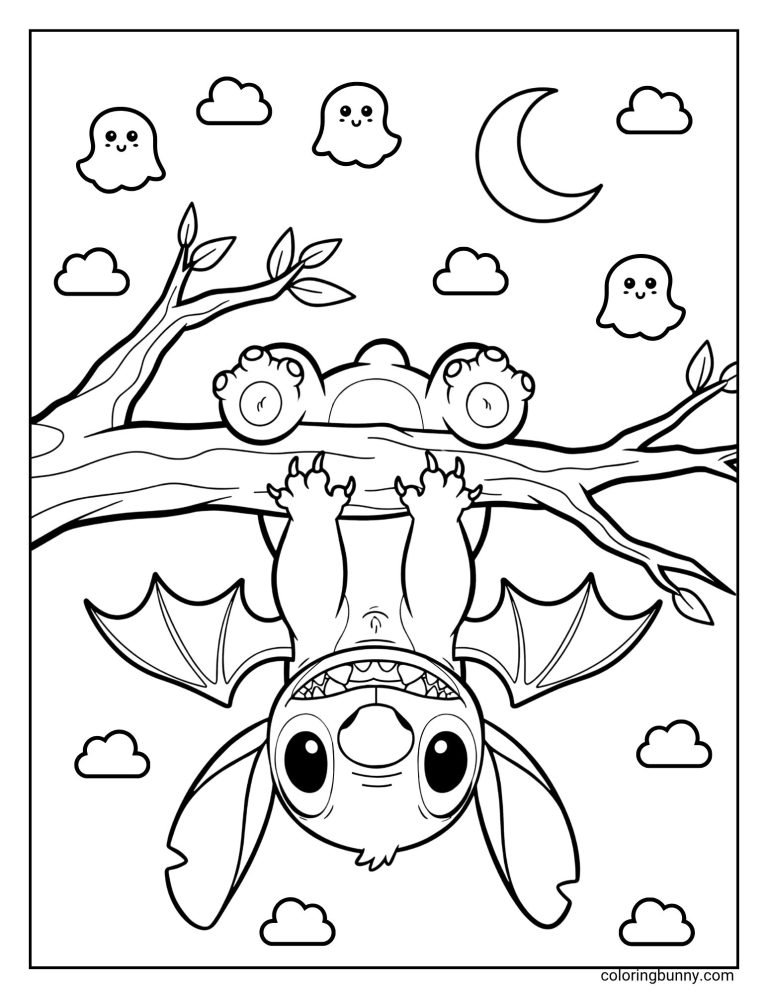 Stitch Halloween Coloring Pages (14 Free PDF Printables)