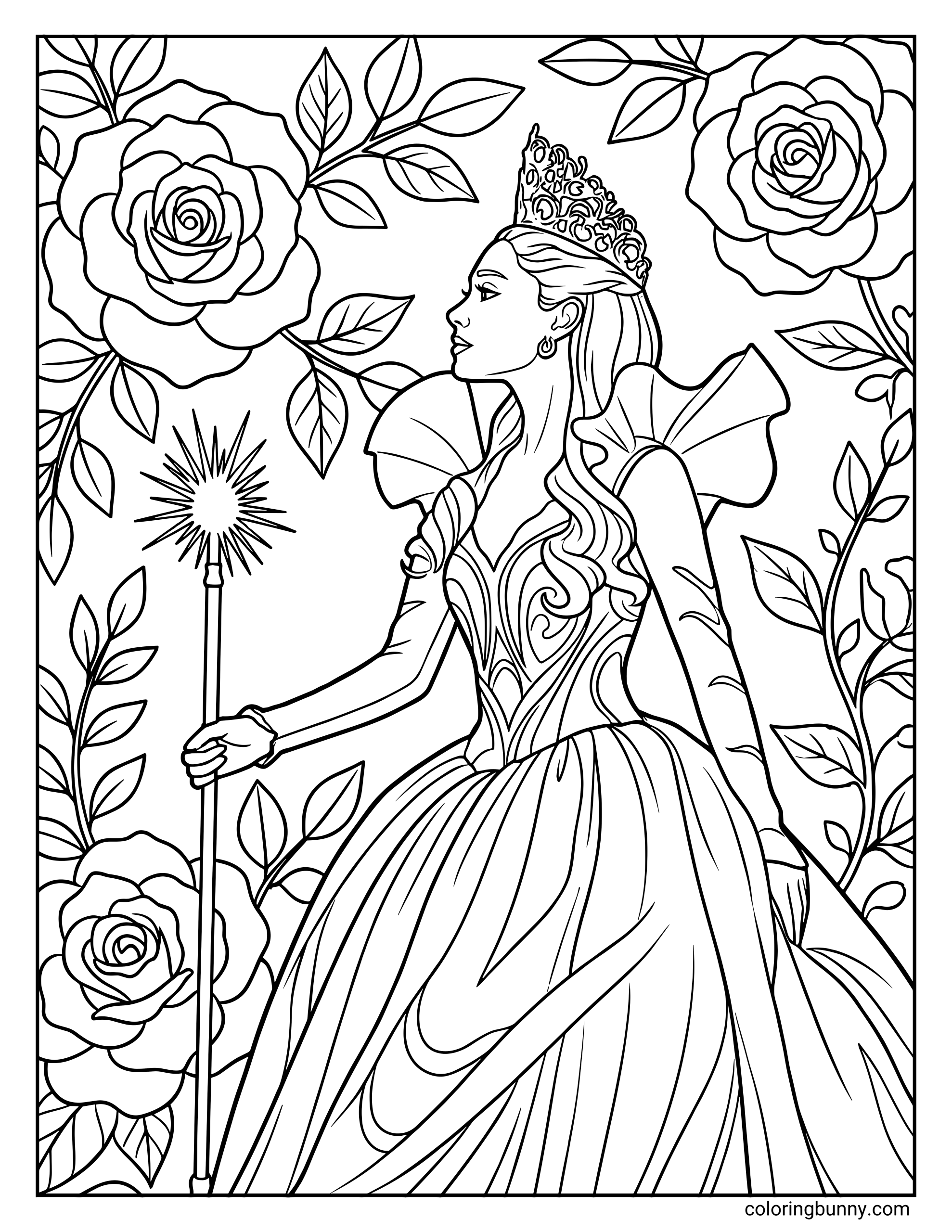 Glinda Coloring Pages Wicked Musical Coloring Pages
