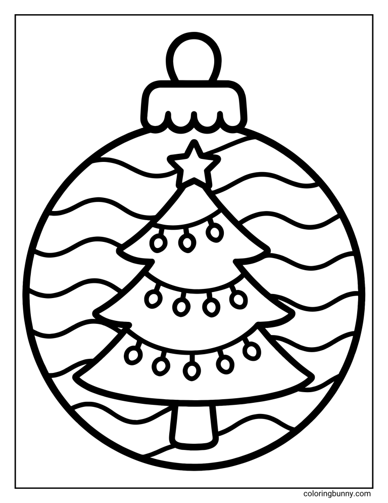 Christmas Tree Coloring Pages (24 Free Printable PDFs)