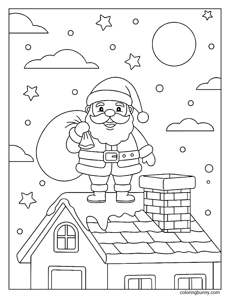 Santa Coloring Pages (28 Free Printable PDFs)