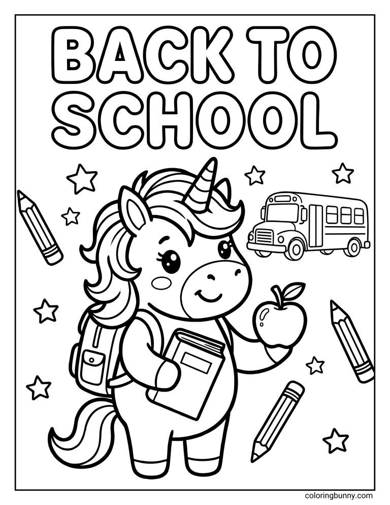 Back to School Coloring Pages (30 Free Printable PDFs)