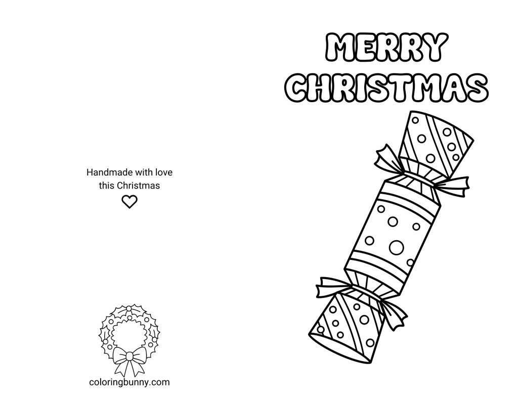 Christmas Card Coloring Pages (20 Free Printable Foldable PDFs)