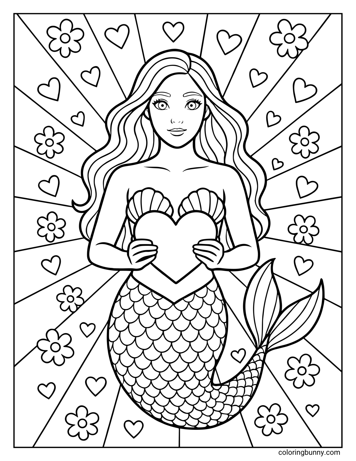 Mermaid Coloring Pages (60 Free Printable PDFs)