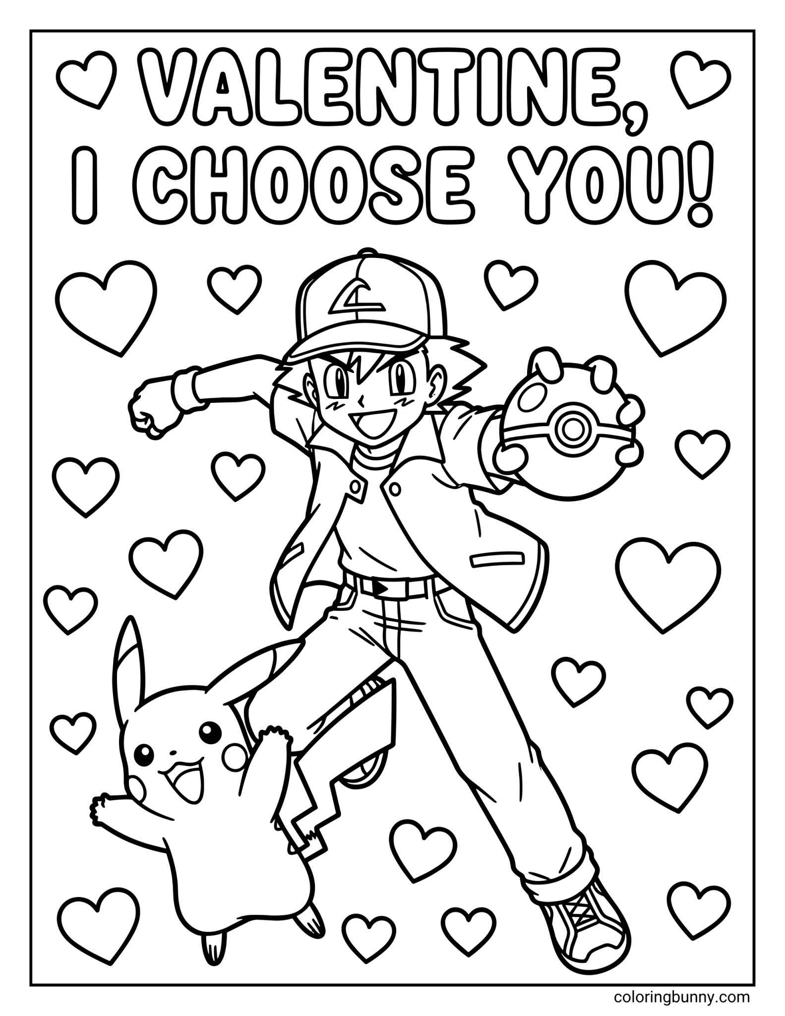 Pokémon Valentine's Day Coloring Pages (20 Free Printable PDFs)