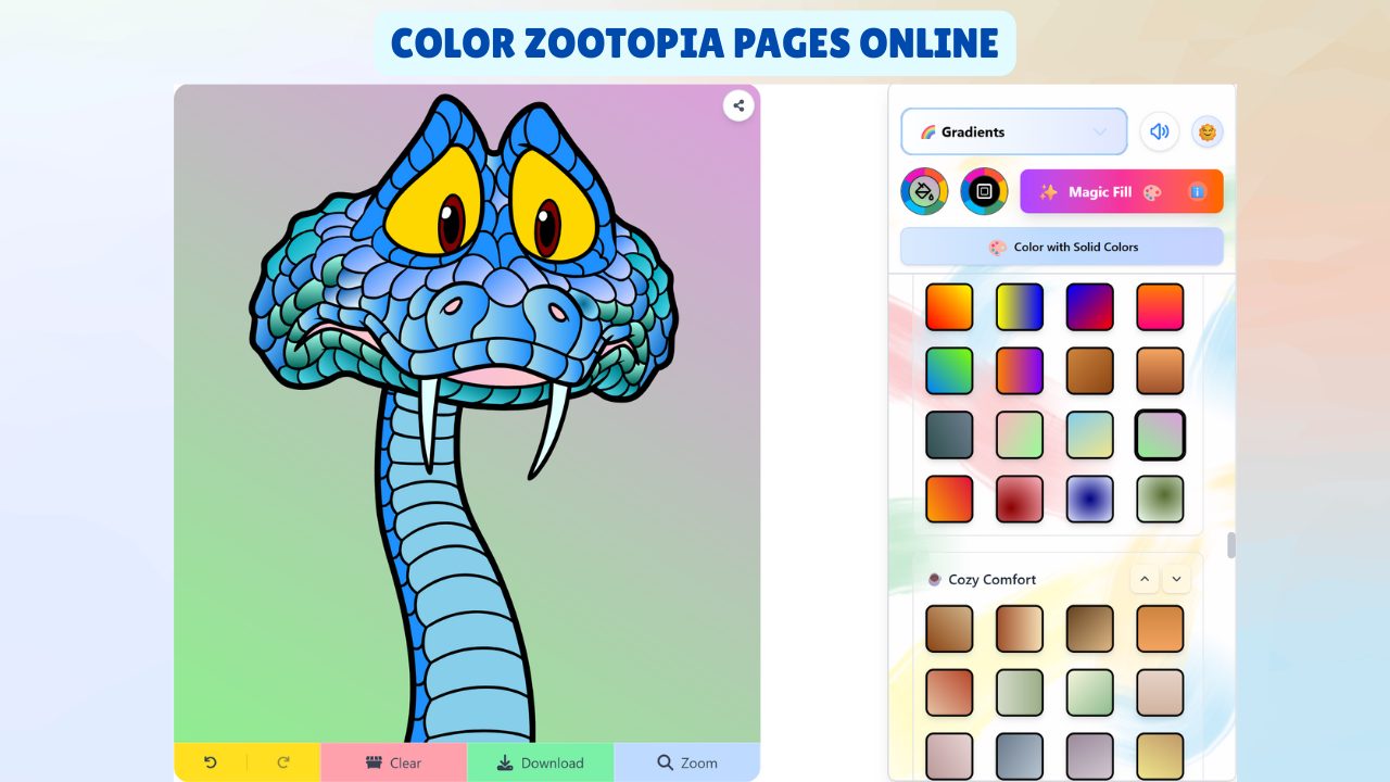 Color Zootopia Pages Online (Free Easy-to-Use Tool)