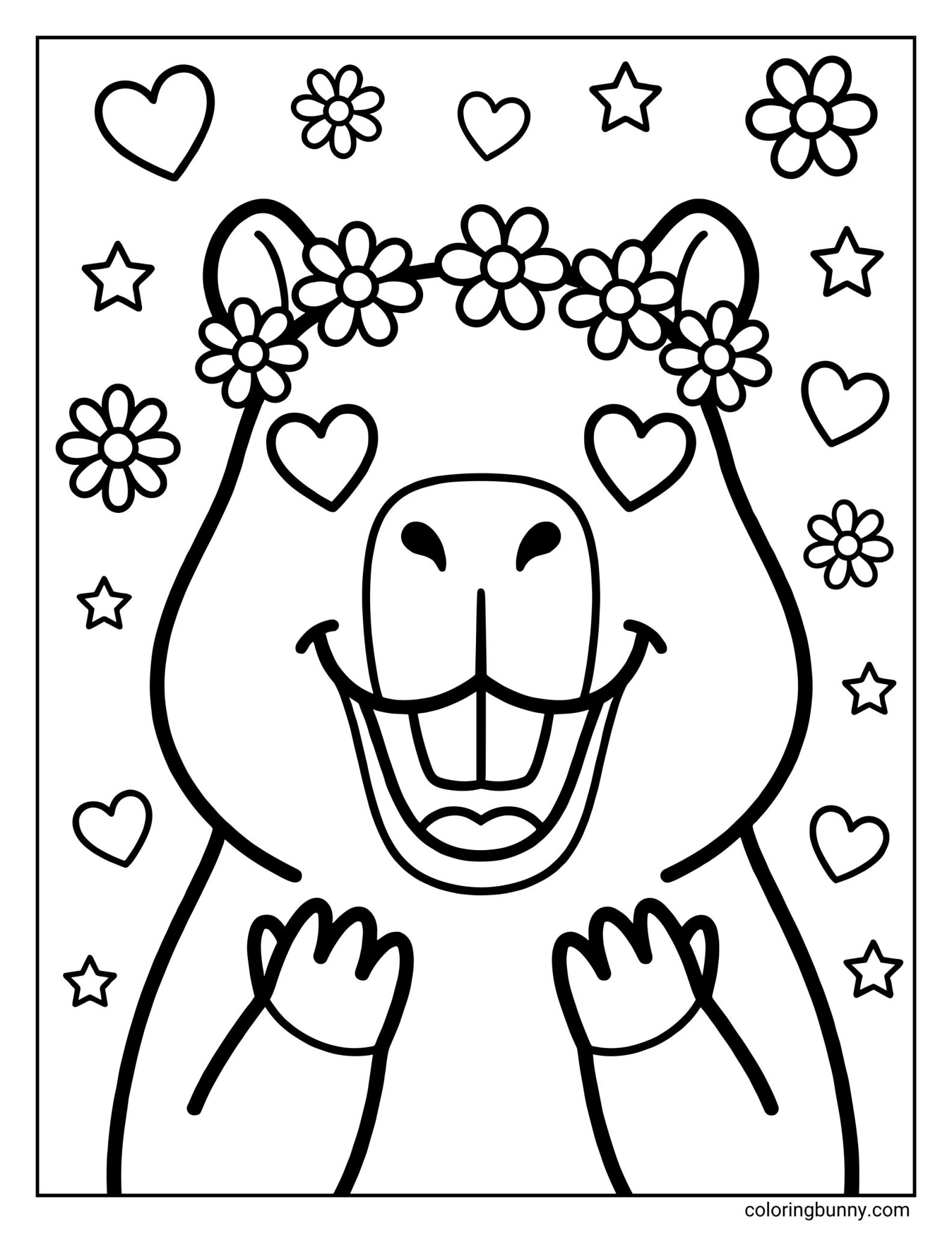 Capybara Coloring Pages (35 Free Printable PDFs)