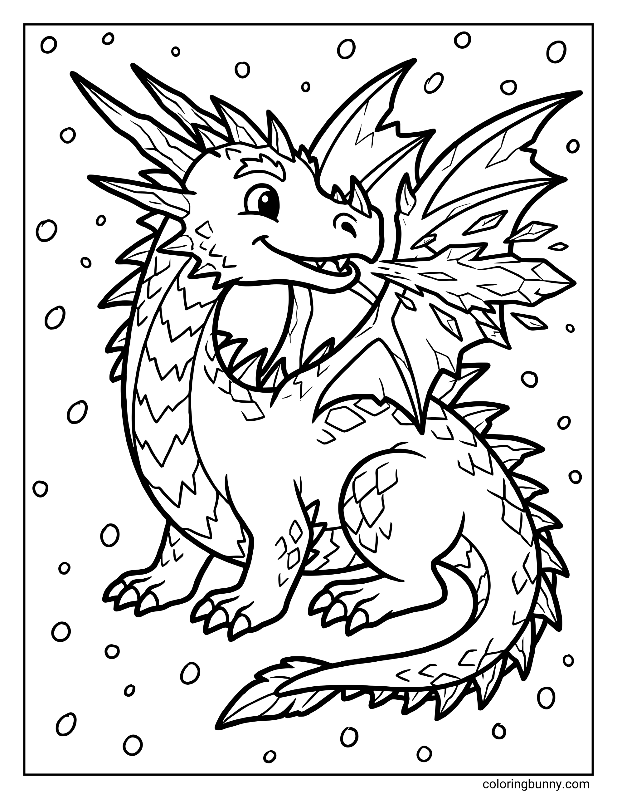 Ice Dragon Coloring