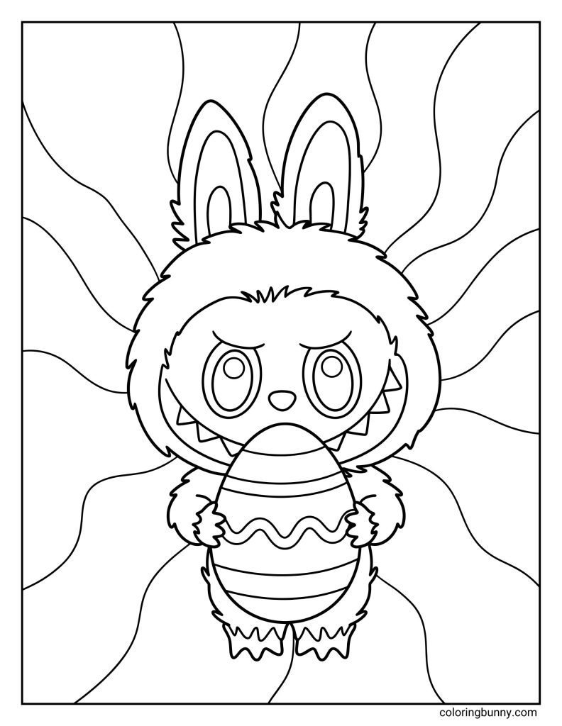 Labubu Easter Coloring Pages (20 Free Printable PDFs)