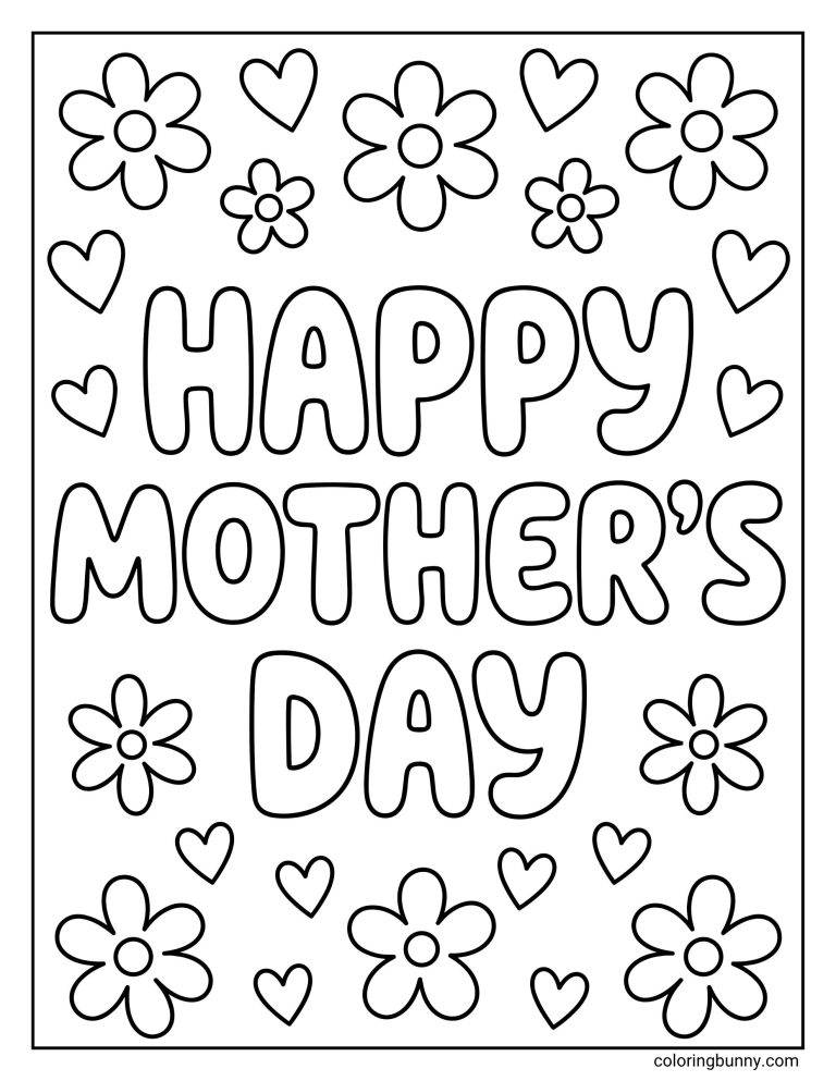Mother's Day Coloring Pages (36 Free Printable PDFs)