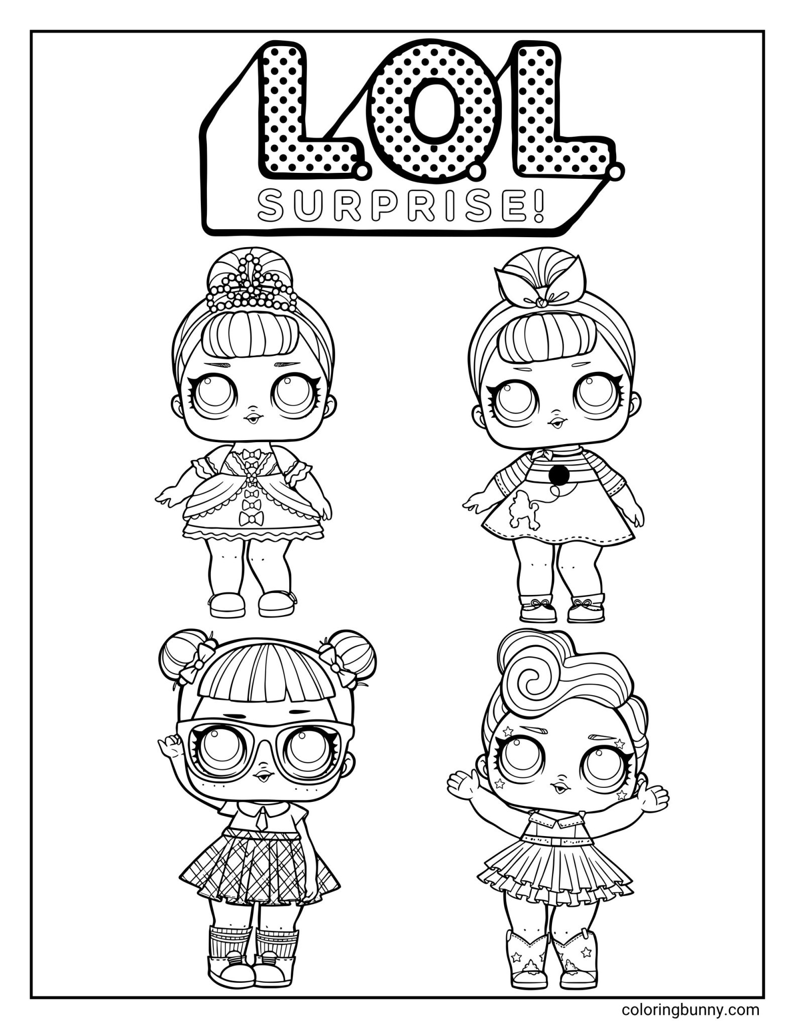 LOL Surprise Dolls Coloring Pages (44 Free Printable PDFs)