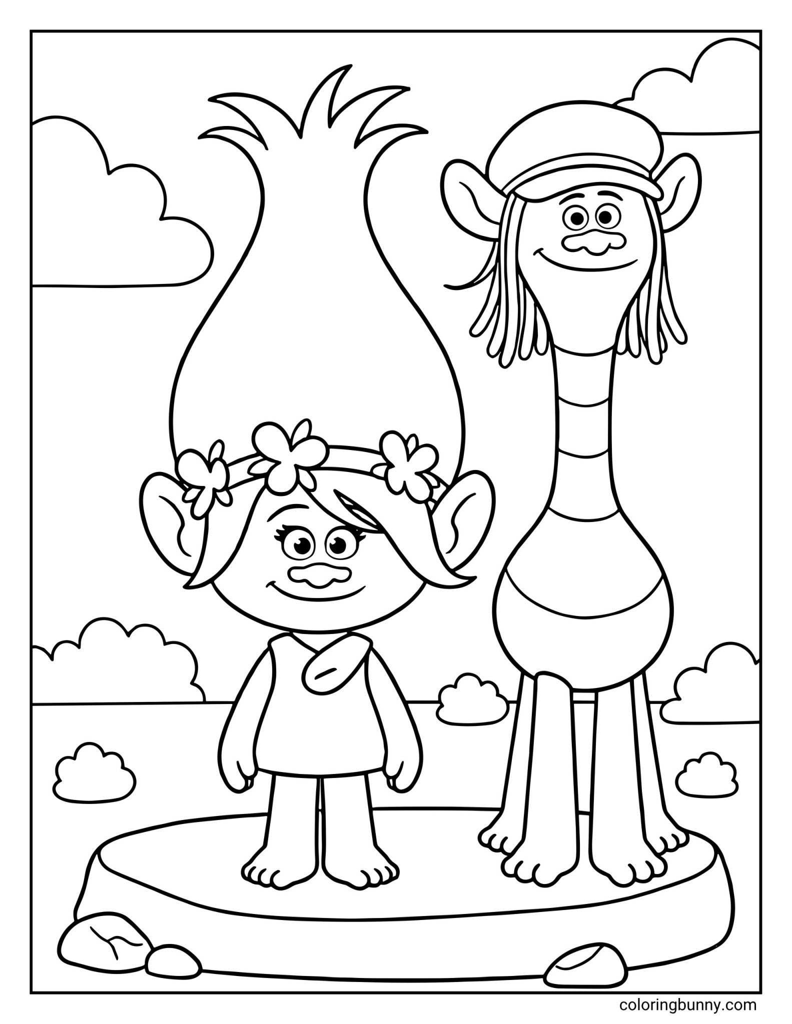 Trolls Coloring Pages (30 Free Printable PDFs)