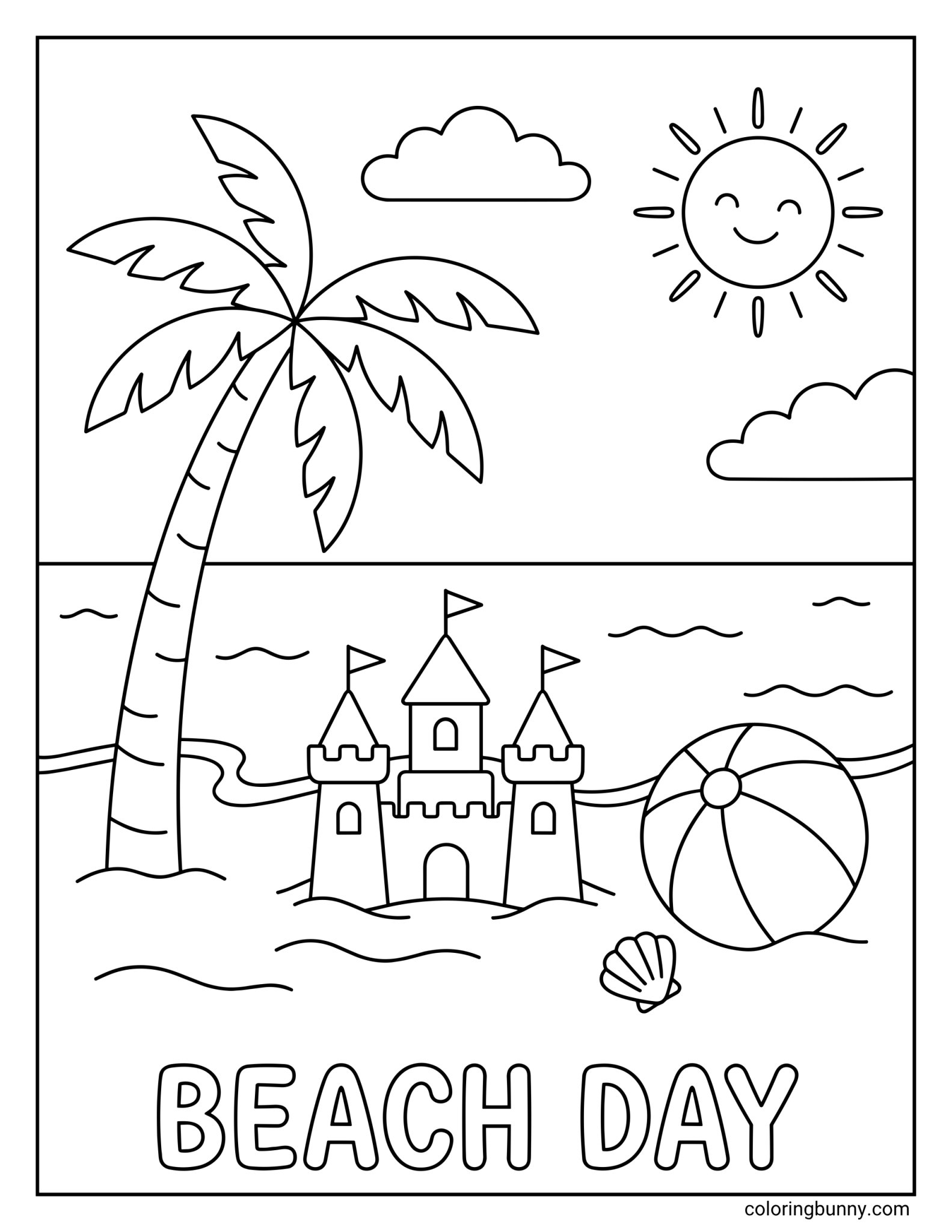 Beach Coloring Pages (34 Free Printable PDFs)