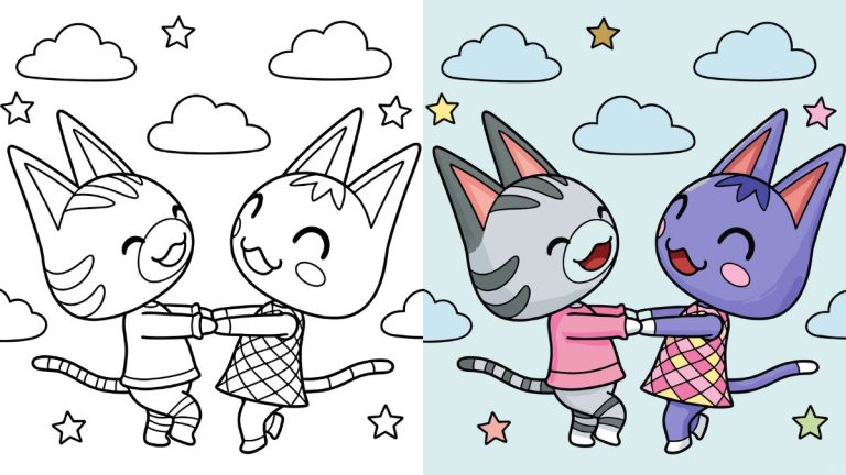 Animal Crossing Coloring Pages (40 Free Printable PDFs)