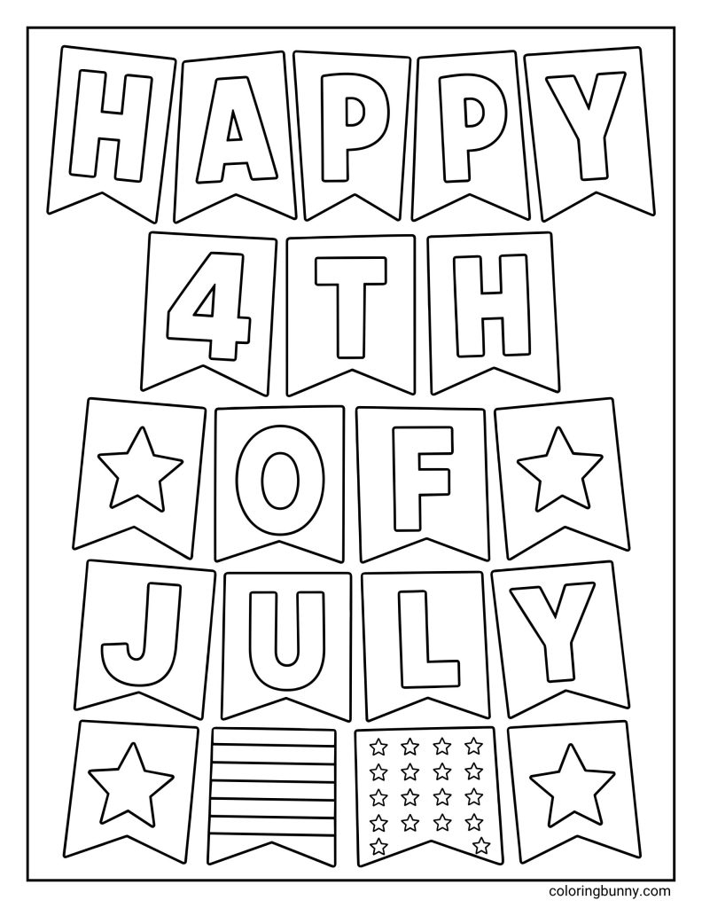 4th of July Coloring Pages (24 Free Printable PDFs)