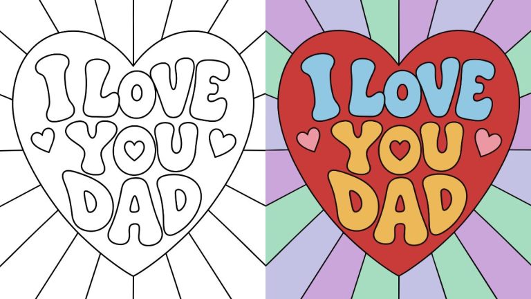 Father's Day Coloring Pages (22 Free Printable PDFs)
