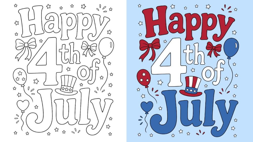 4th of July Coloring Pages (24 Free Printable PDFs)