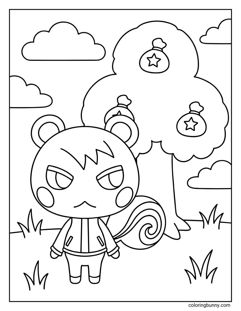 Animal Crossing Coloring Pages (40 Free Printable PDFs)