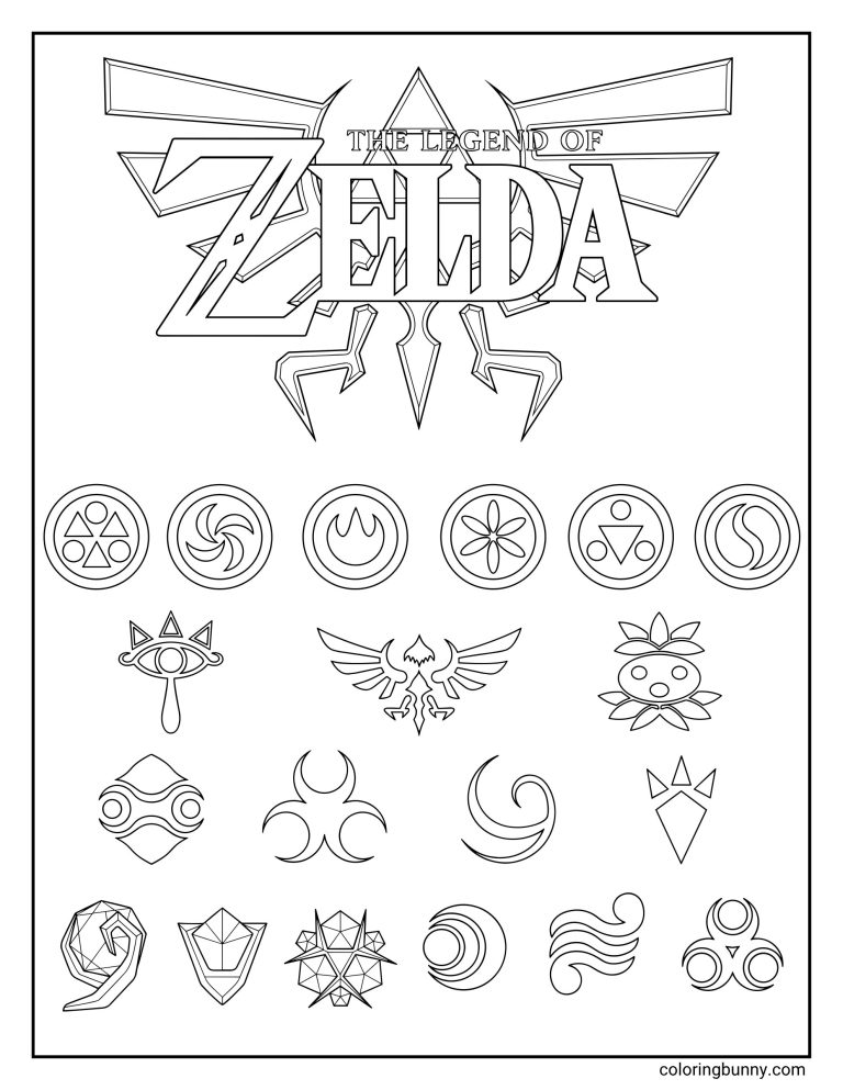Zelda Coloring Pages (40 Free Printable PDFs)